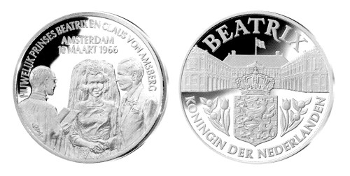 Huwelijk Beatrix en Claus 19 maart 1966 – Muntenhuis-Collecties.nl